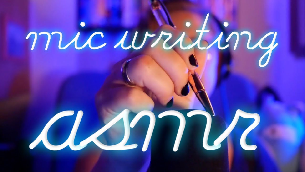 ASMR pens and implements // mic touching // foam cover - YouTube