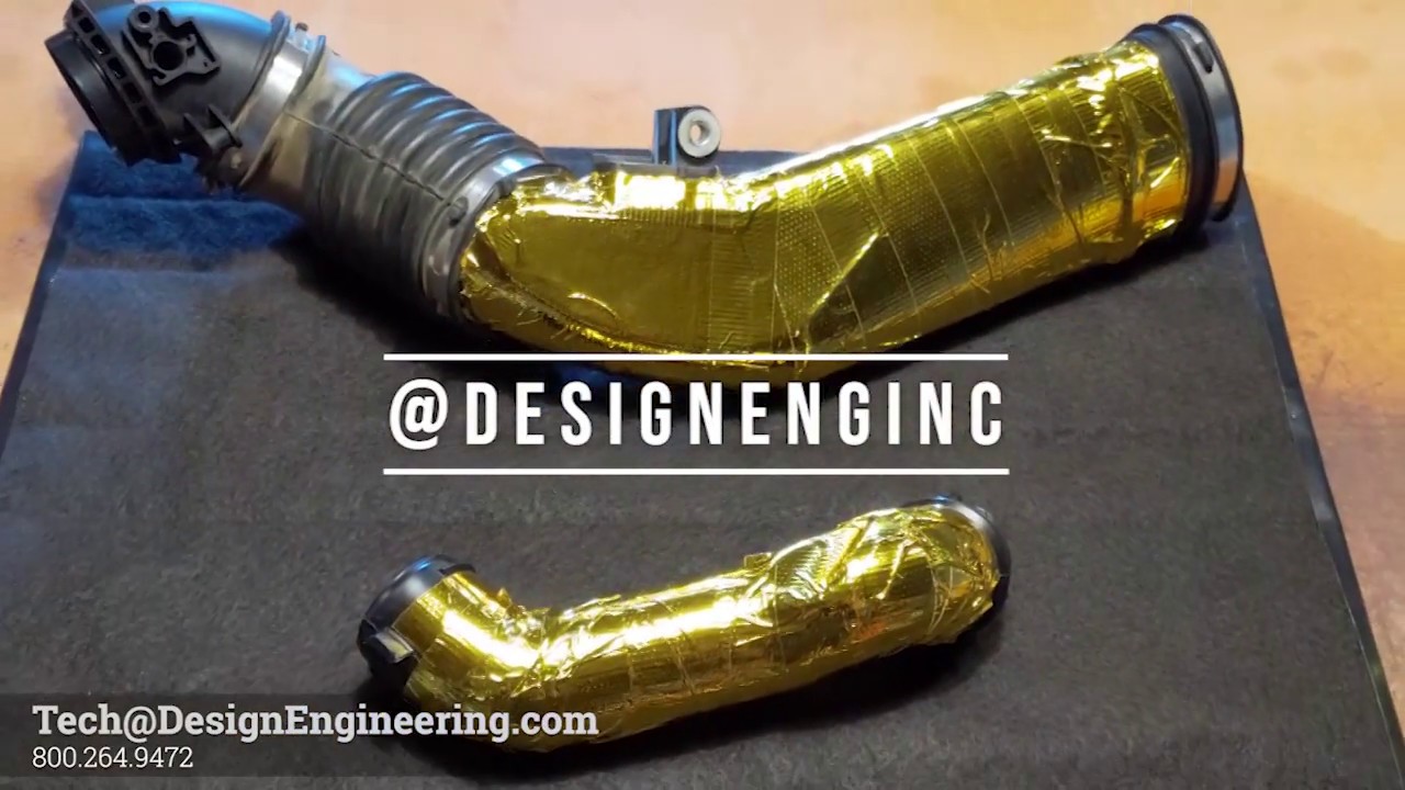 Wrapping Gold on Air Intakes - YouTube