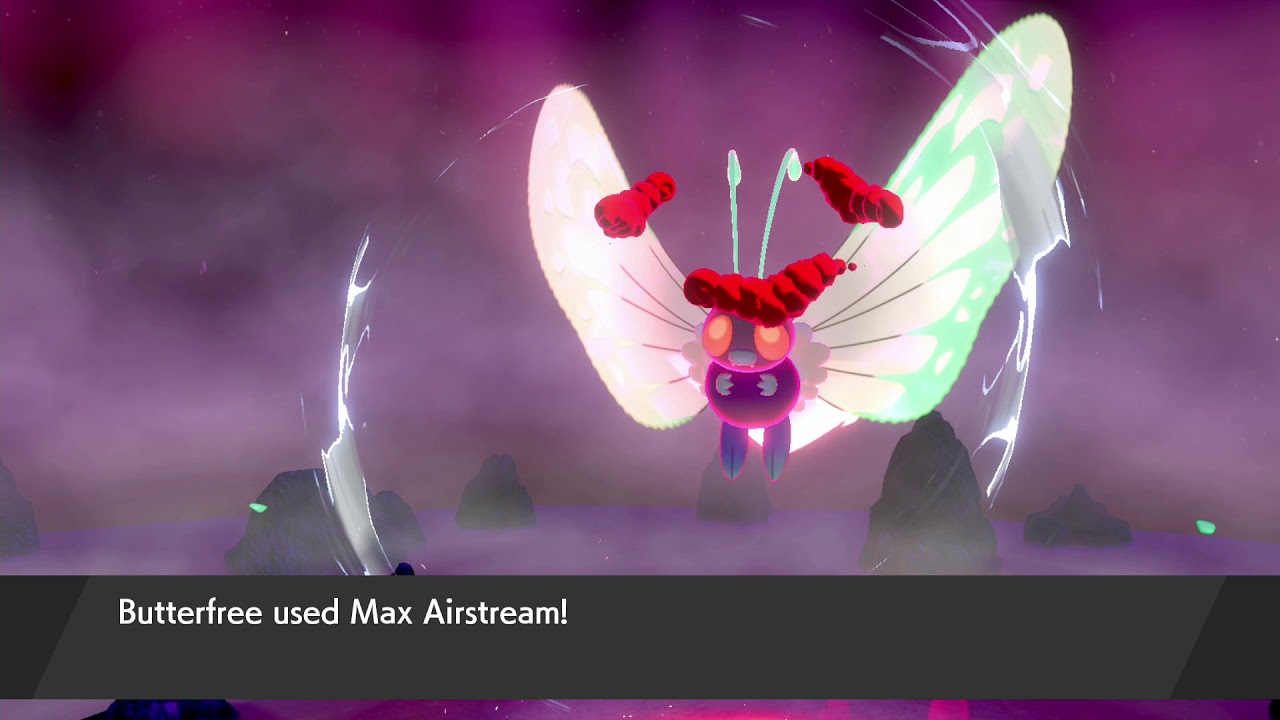 pokemon shield shiny butterfree max raid - YouTube