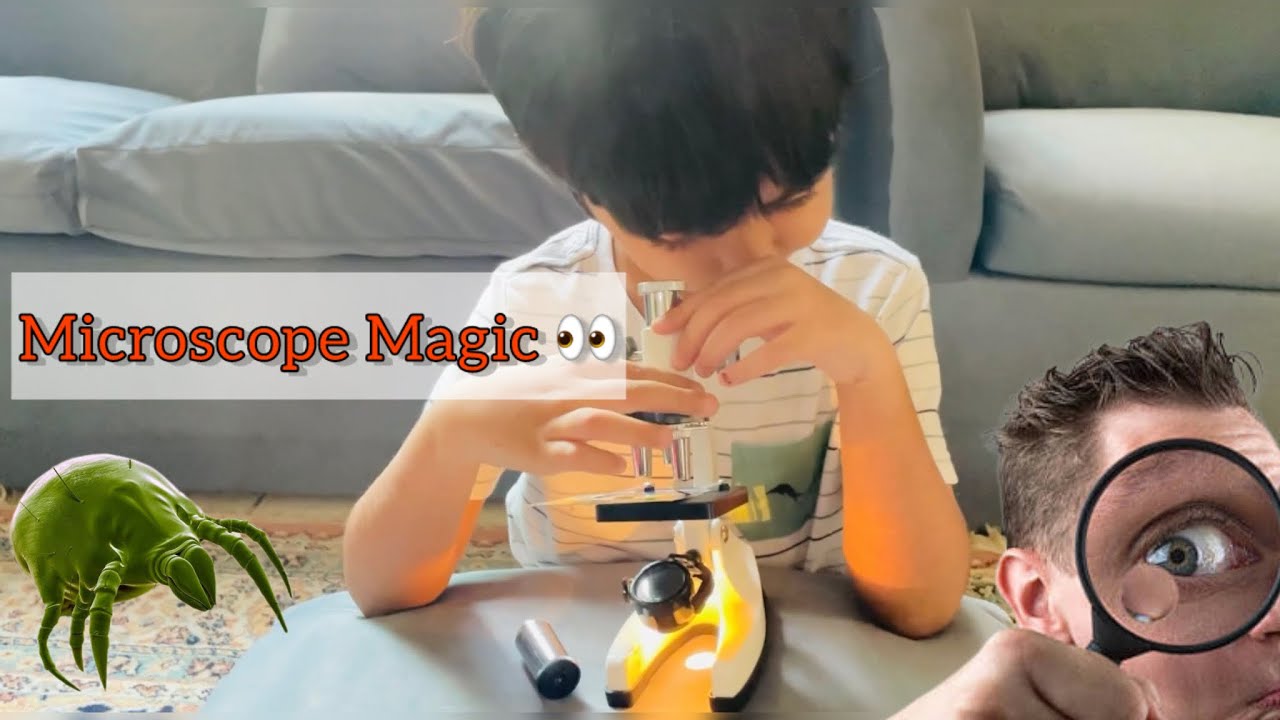 5-Year-Old Looks Into a Microscope for the First Time 😲 | Kids Science ...