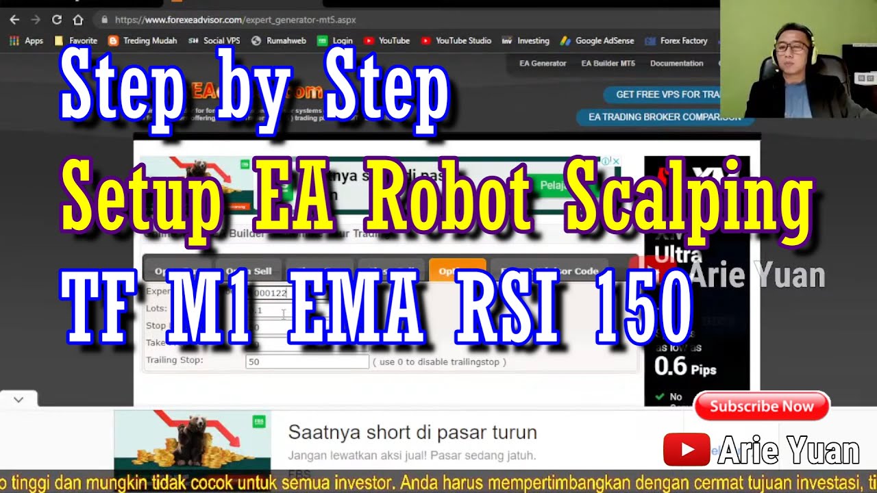 Step by Step Setup EA Robot Scalping EMA RSI 150 - YouTube