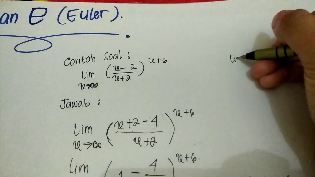 Contoh Penyelesaian Soal Limit Bilangan Euler dan Limit Trigonometri ...
