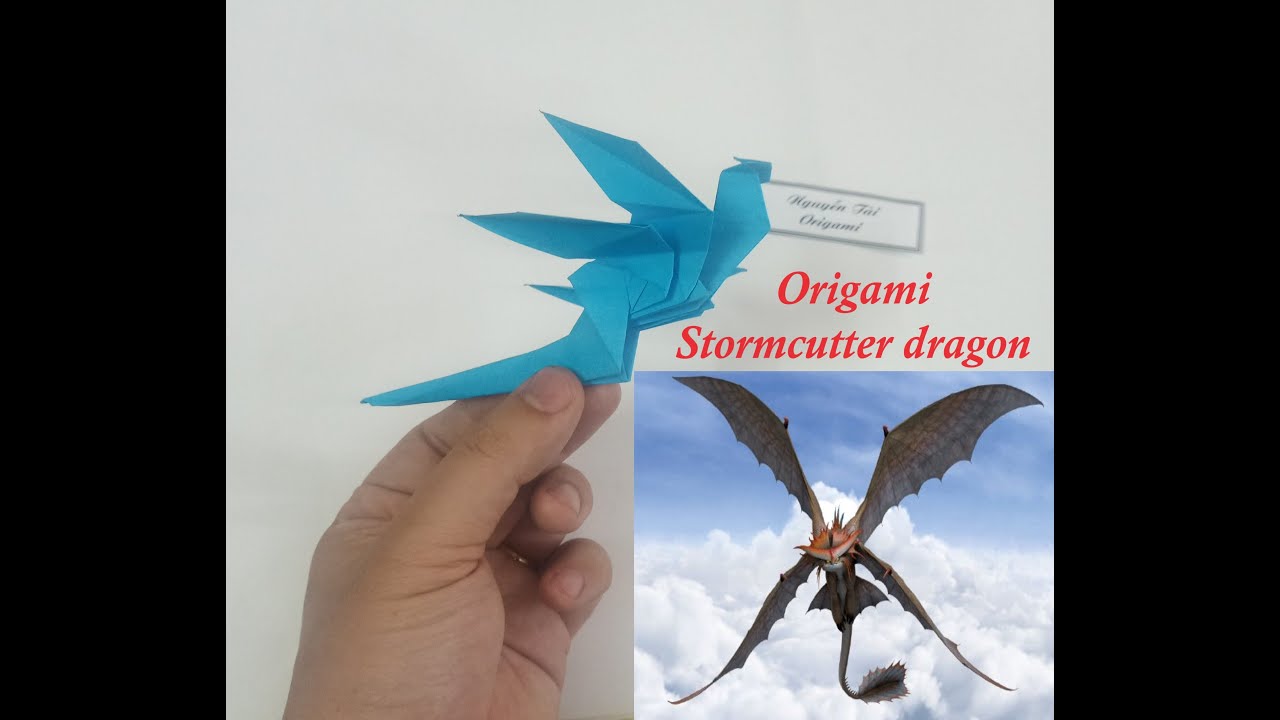 How to make origami Stormcutter dragon in How to train dragon - Paper ...