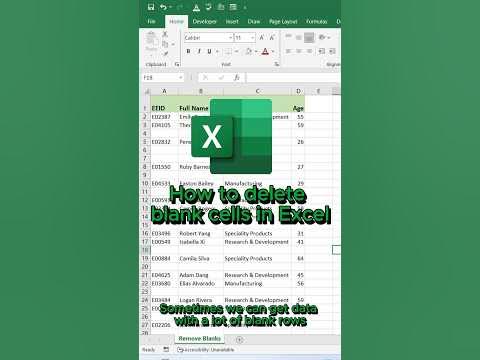 How to remove blank spaces in Excel? #shorts #excel - YouTube
