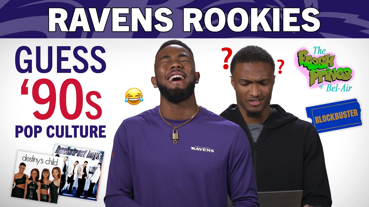 Ravens Rookies Guess the '90s Pop Culture: Music Edition - YouTube