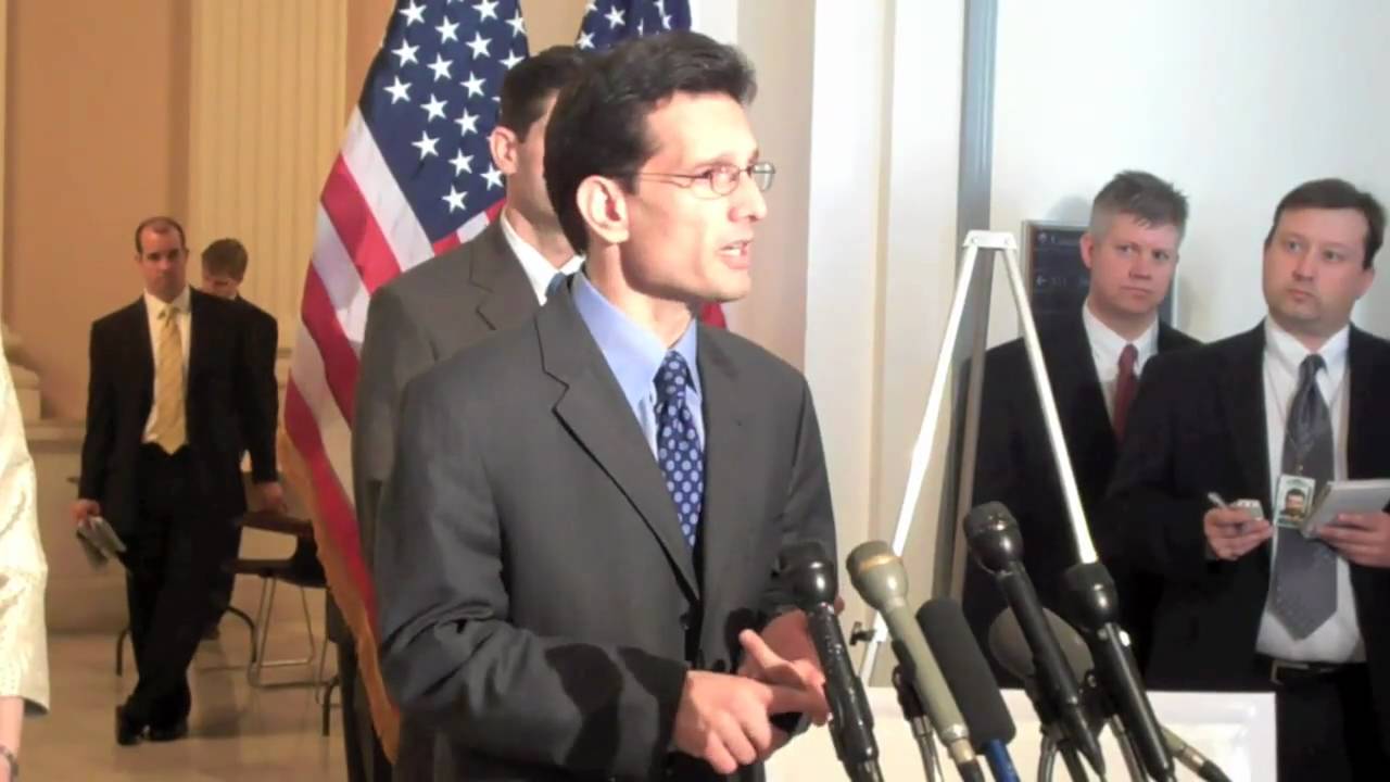 Rep. Eric Cantor (R-VA) Speaks at Conference Stakeout on the Budget ...