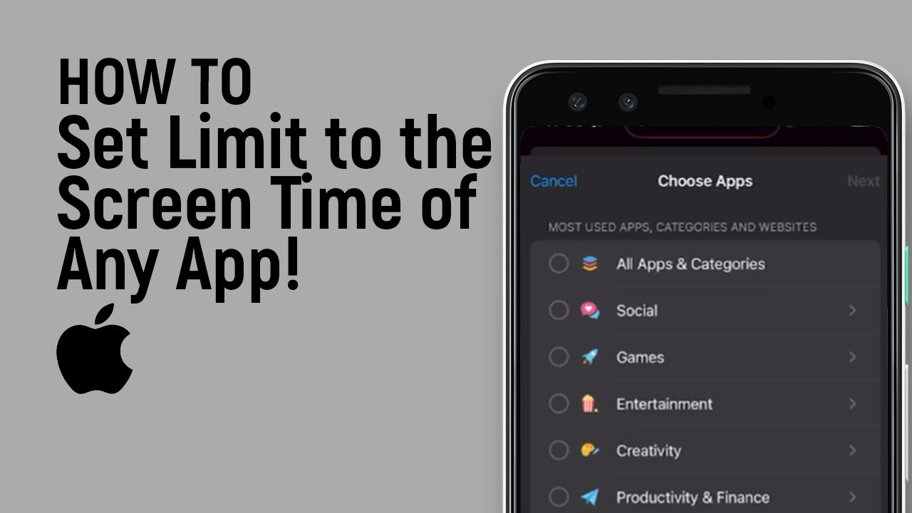 How to Set Limit to the Screen Time of Any App on iPhone [easy] - YouTube