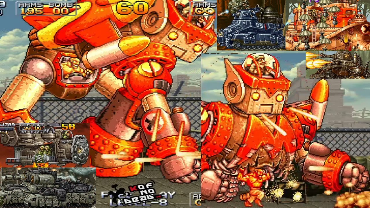 Metal Slug SB Fanthology Todos los jefes 3 players all bosses Level 8 ...