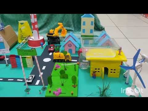 Sustainable City model | School Project | Working model | DIY| Fun ...