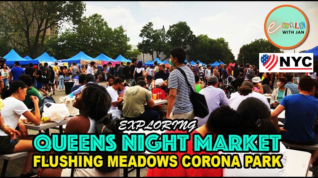 💖 NYC Walk [HD]: Exploring Queens Night Market - Paradise for food from ...