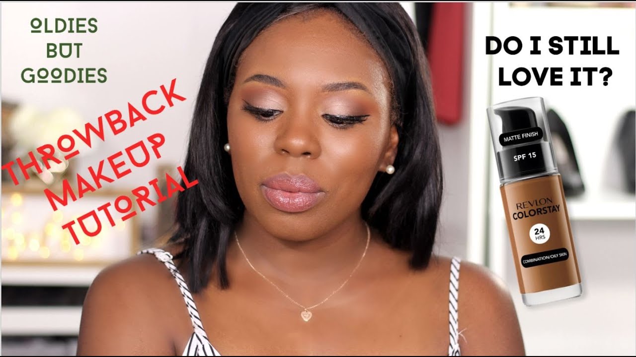 OLDIES BUT GOODIES/ THROWBACK MAKEUP TUTORIAL #2 | REVLON COLORSTAY | TIANAJ - YouTube