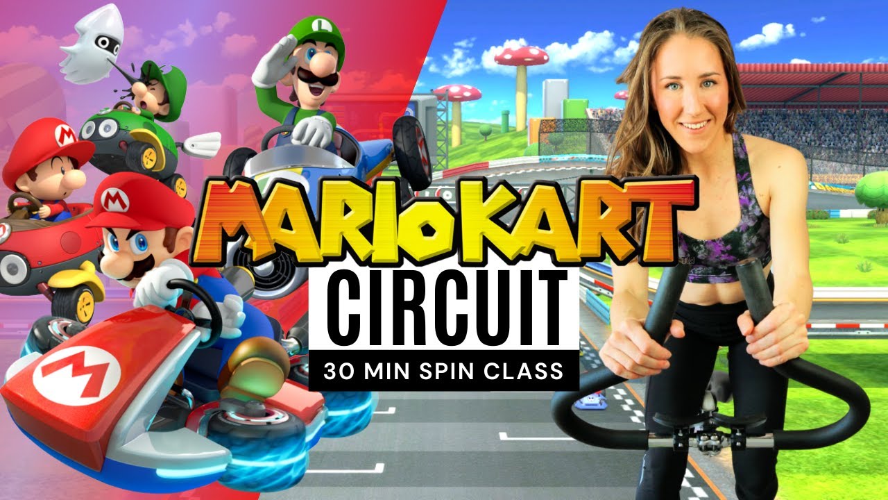 30 MINUTE SPIN CLASS: MARIO KART CIRCUIT | INDOOR CYCLING WORKOUT - YouTube