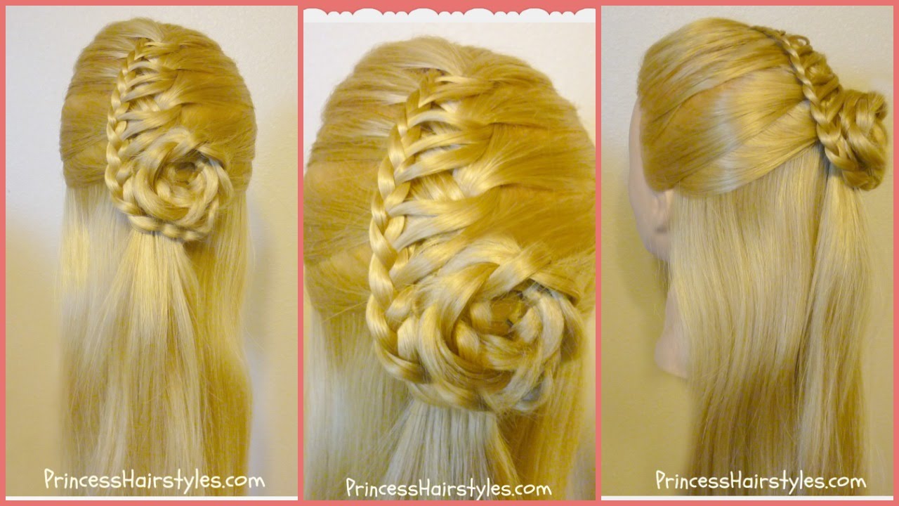 Cornucopia Braid Half Up Hairstyle, Princess Hairstyles - YouTube