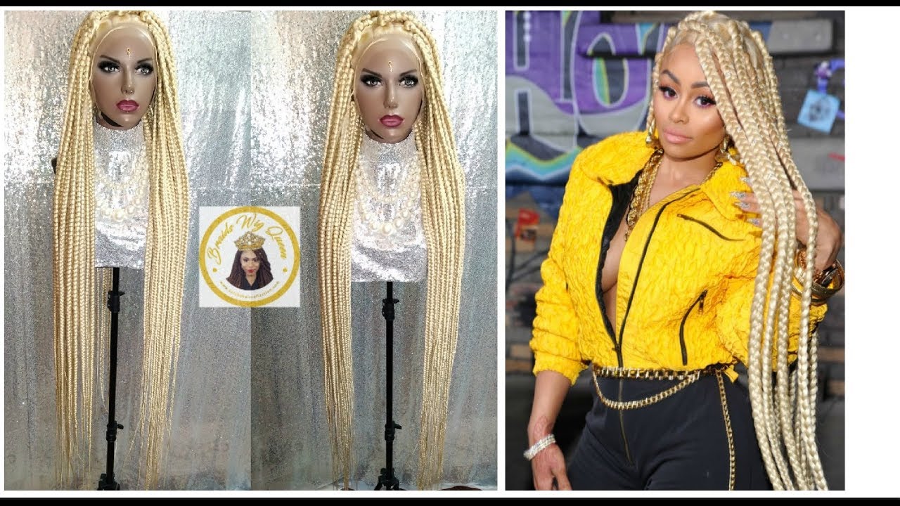 How To: Blac Chyna Inspired Jumbo Box Braid Wig- 58inches w/Full Lace ...