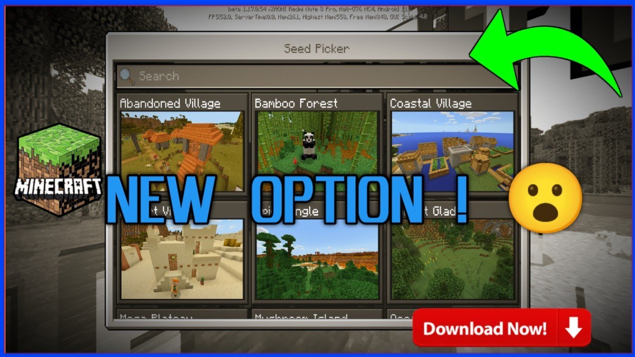 New Update 🔥 MINECRAFT New Option | How to Use Seed Picker Options in ...