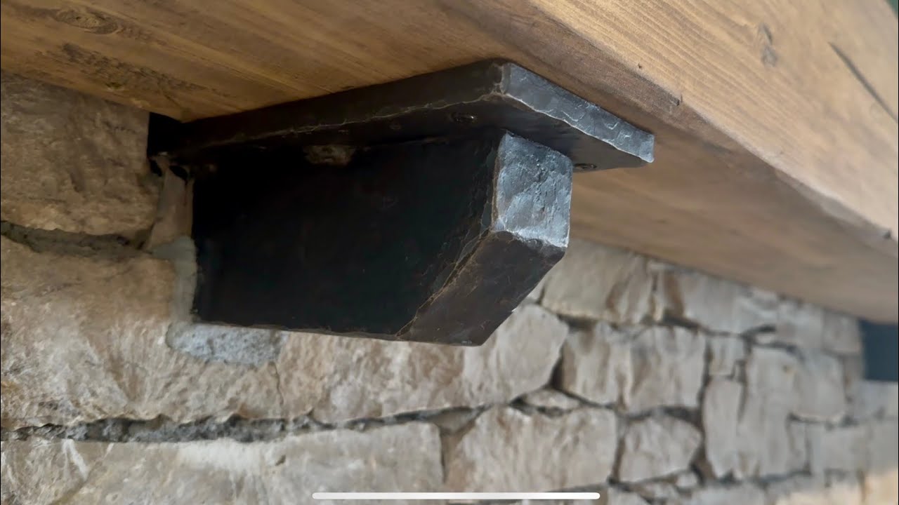 Forging Brackets for Fireplace Mantel - YouTube