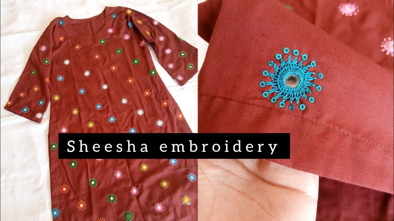 Sindhi Traditional Sheesha hand embroided Shirt/Most Easy and Beautiful ...