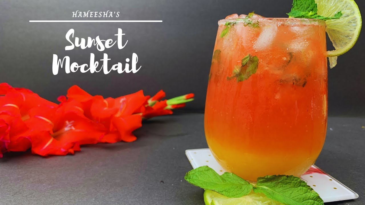 Sunset Mocktail: WATERMELON ORANGE MOCKTAIL| Hameesha - YouTube