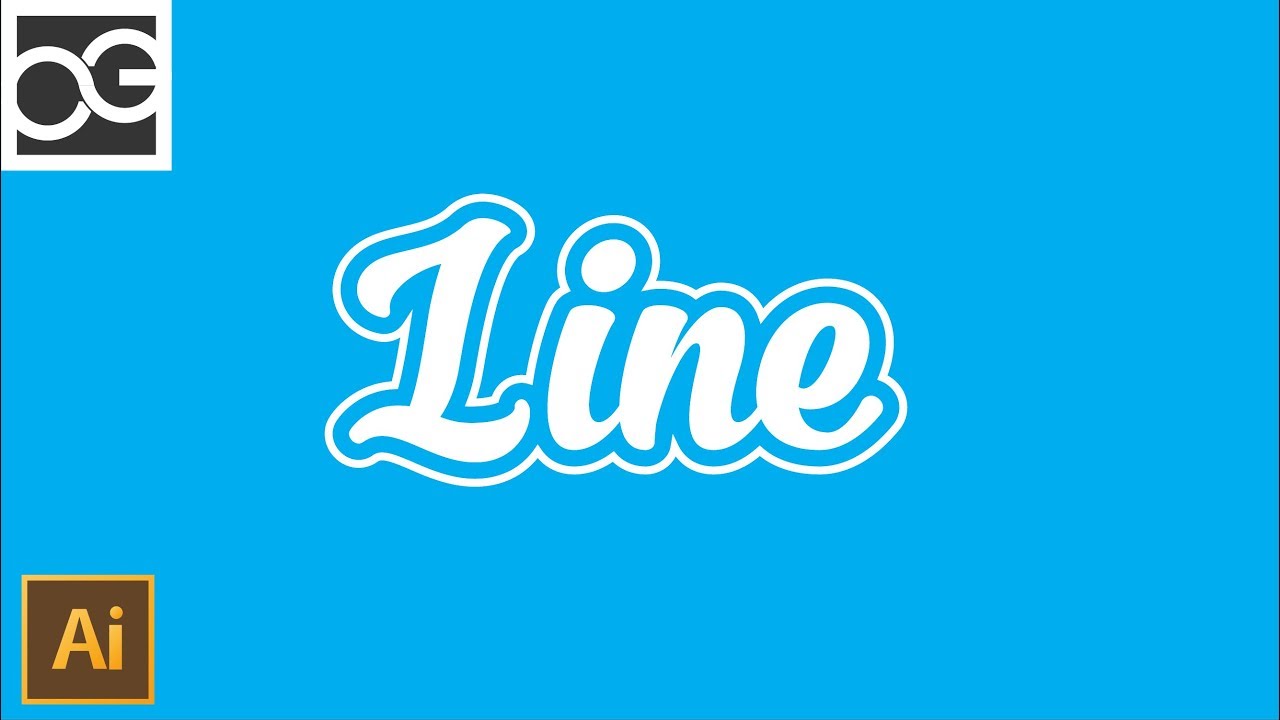 Line Typography Tutorial - Very Easy | Illustrator Tutorial - YouTube