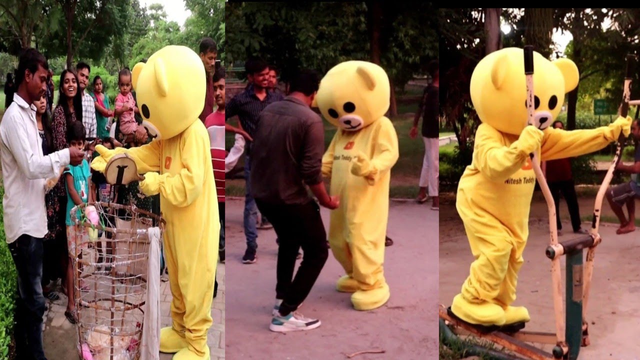 teddy bear comedy in public !! teddy bear funny videos !! teddy bear ...