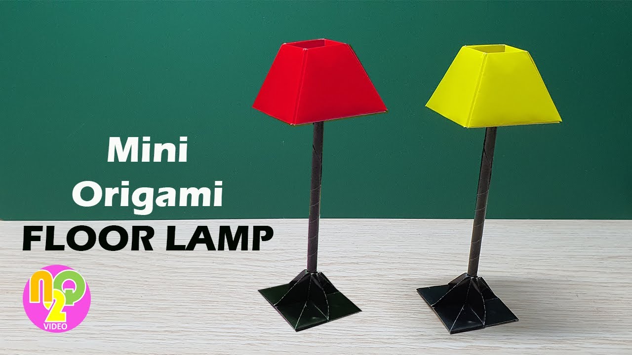 Mini Origami Floor Lamp || How to Make a DIY Mini Paper Floor Lamp || Tutorial Origami - YouTube