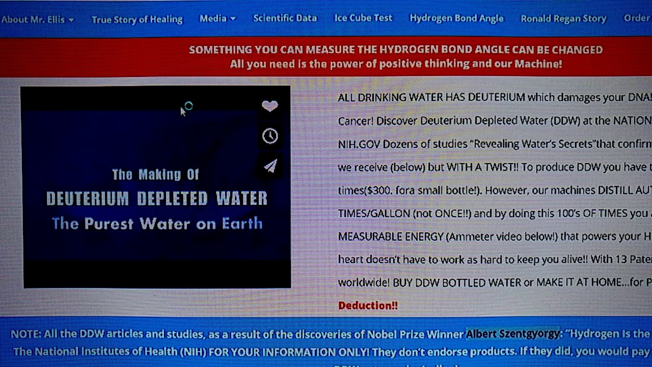 THE MAKING OF DEUTERIUM DEPLETED WATER DDW PUREST WATER ON EARTH - YouTube