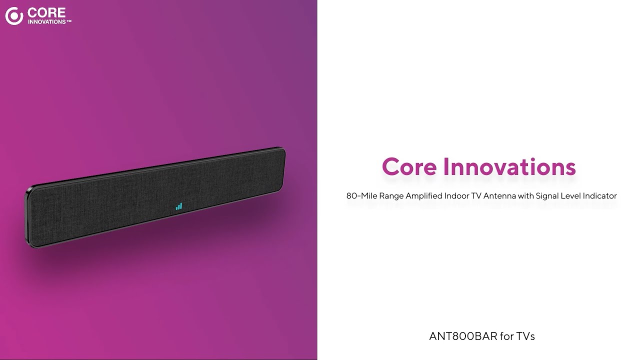 Core Innovations Indoor TV Antenna with Signal Level Indicator ...
