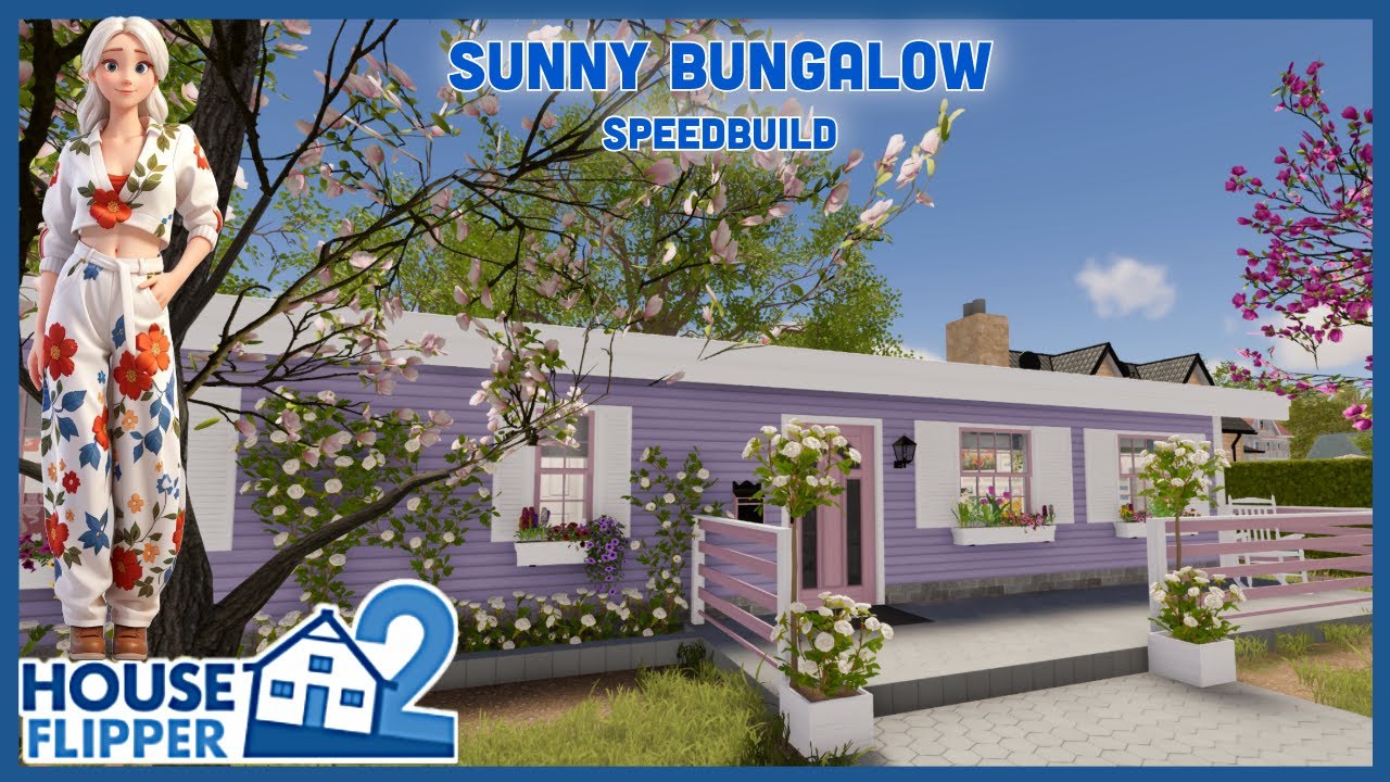 Sunny Bungalow Full Build and Tour, speedbuild, House Flipper 2 - YouTube