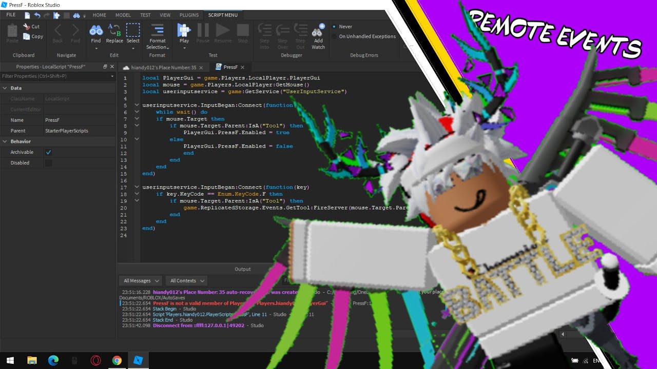 Remote events! | roblox studio - YouTube