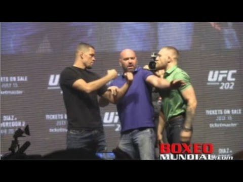 UFC 202 Fighter Face Off: Nate Diaz vs Conor McGregor 2 - YouTube