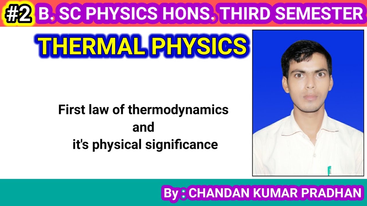 THERMAL PHYSICS: First law of thermodynamics and it's physical ...