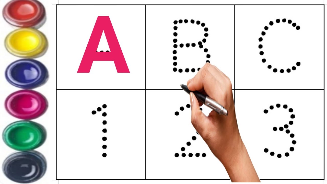 A to Z Alphabet for kids | collection for writing along dotted line for ...