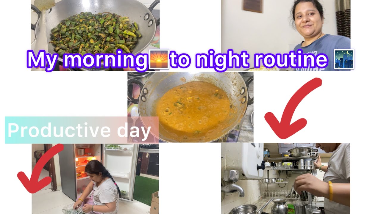 Indian family vlog| 🌺My productiv morning to night daily routine 🌃 ...