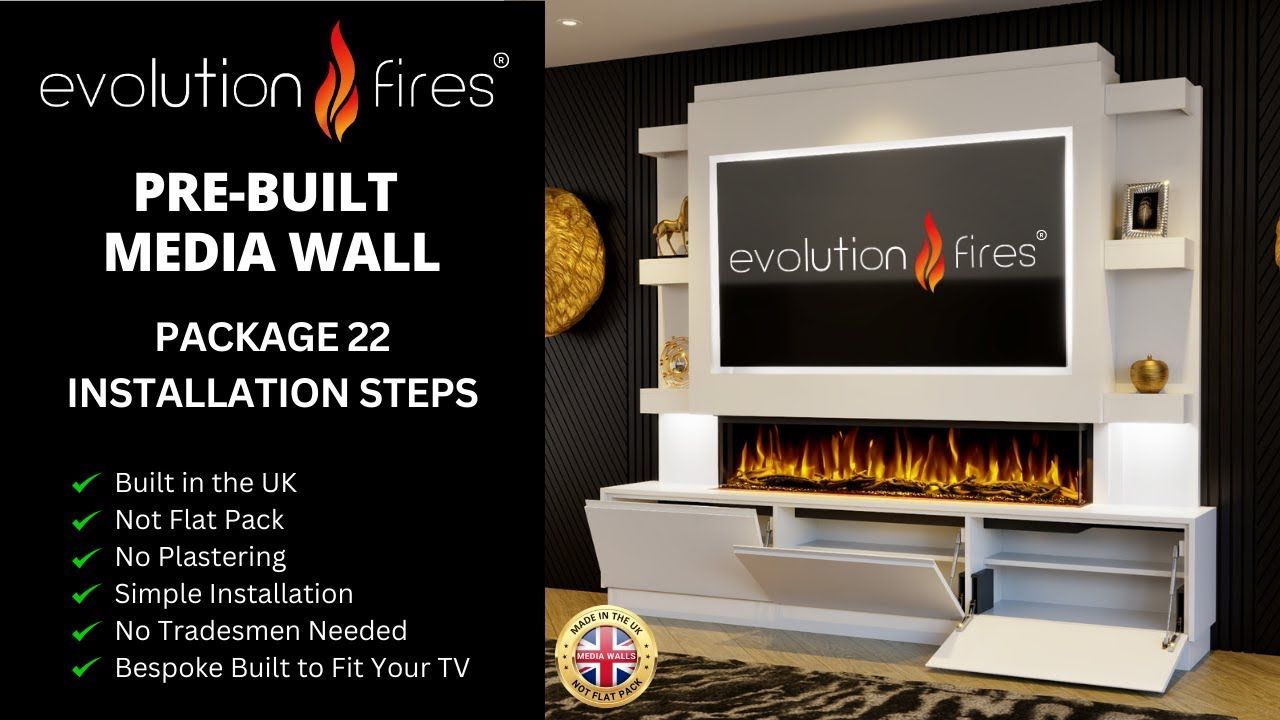 Evolution Fires Pre-Built Media Wall Package 22 Installation Video ...