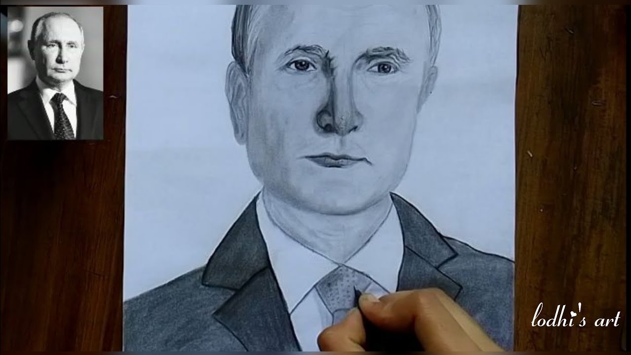 Vlamidir Putin sketch how to draw Putin @putin-today - YouTube