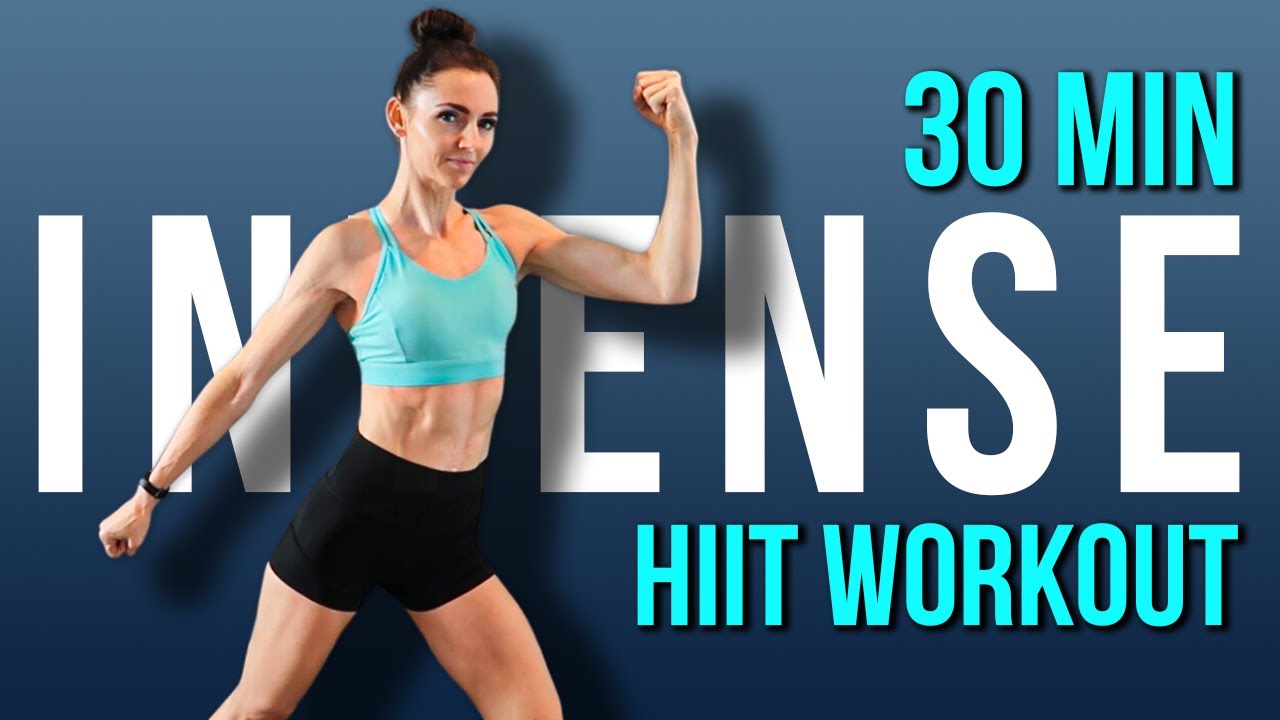 30 Min Intense HIIT Workout For Fat Burn + Cardio, No Equipment, No ...