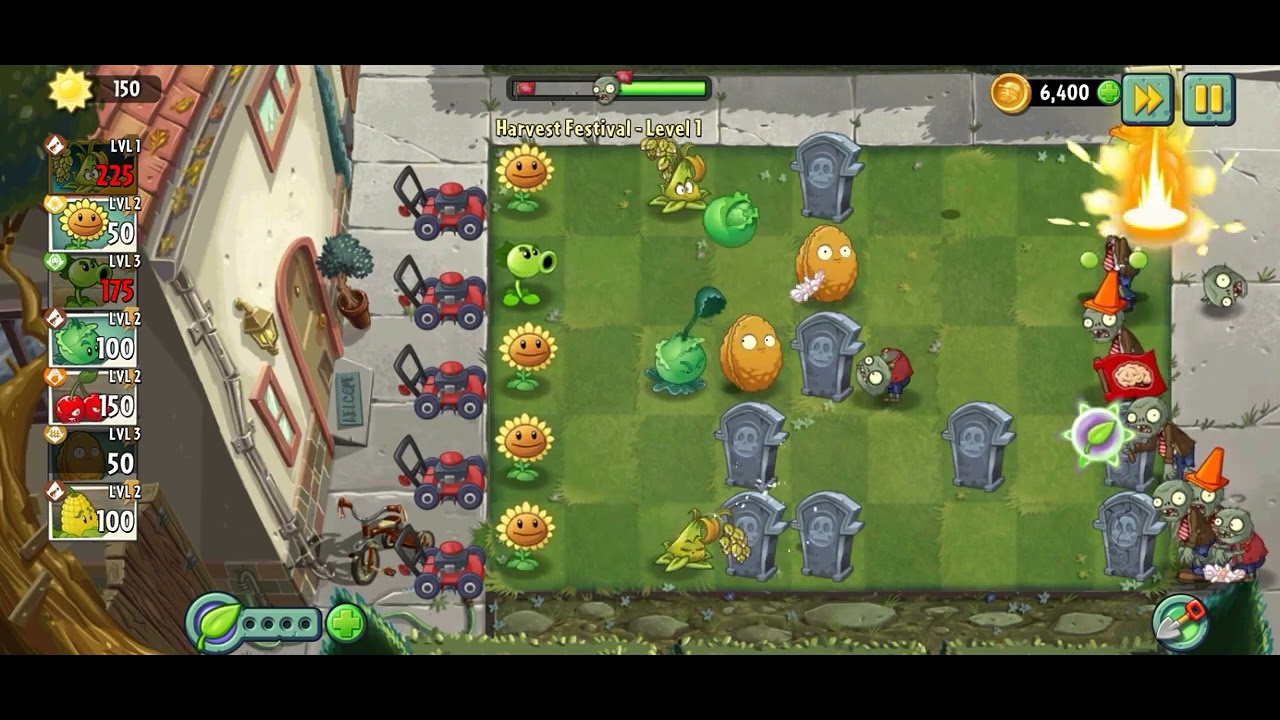 plants Vs zombies 2 / gameplay / harvest festival / level 1 /pvz2 /live ...