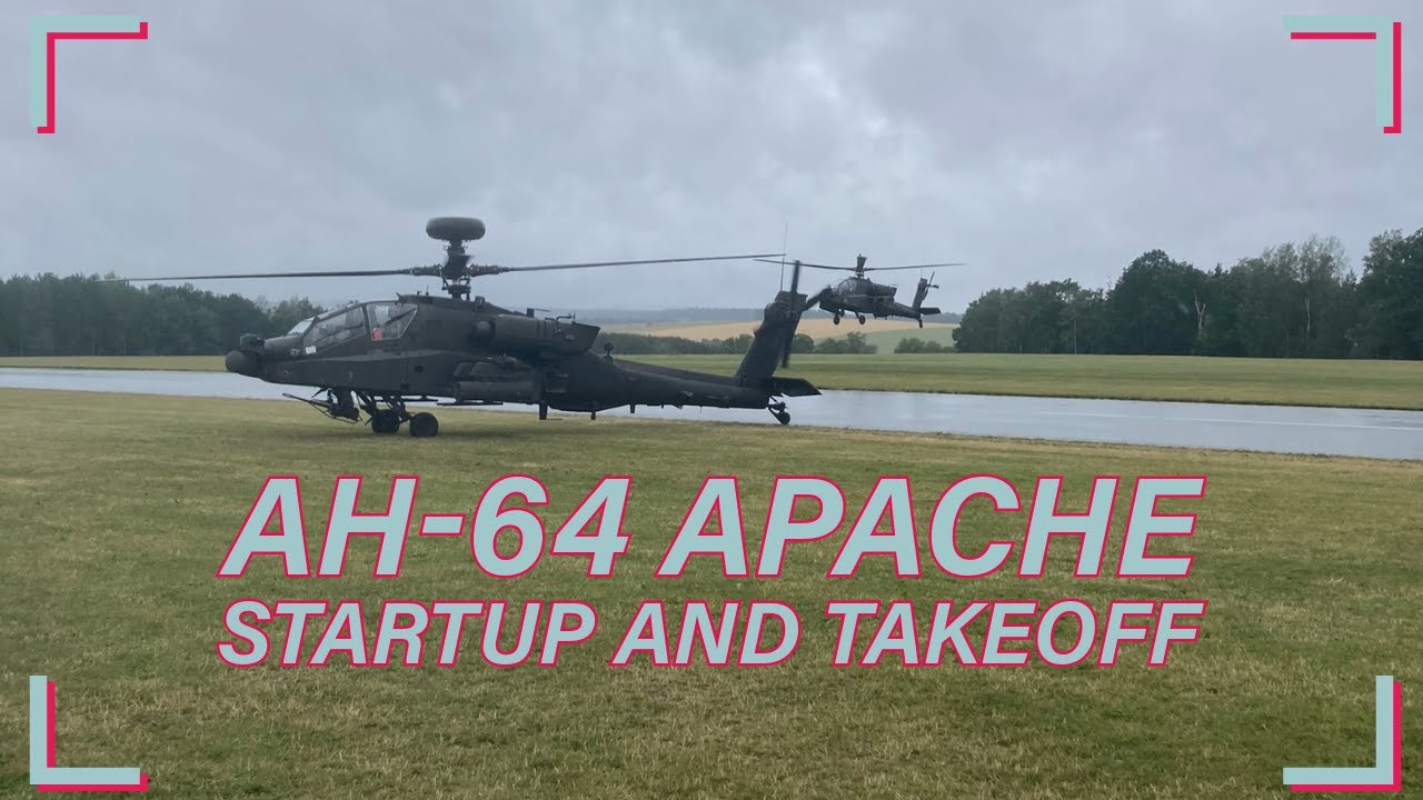 AH-64 Apache Startup and Takeoff - YouTube