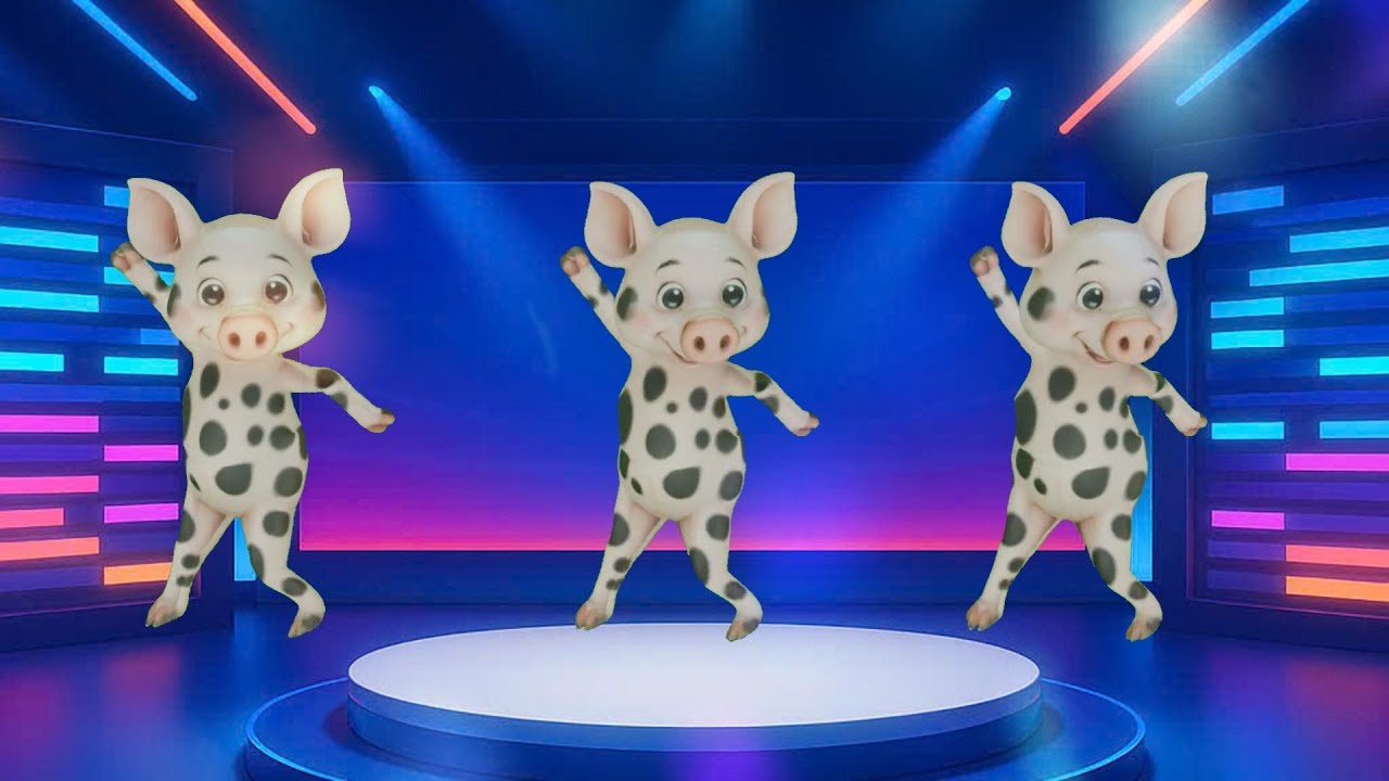 Dancing Pigs on Stage Funny EDM Kids Music 2025 - YouTube
