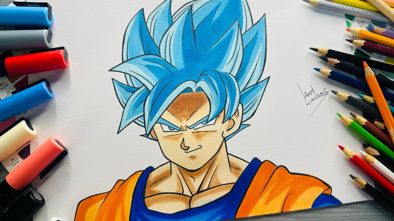 Como Desenhar o Goku Blue - How to draw Goku - YouTube