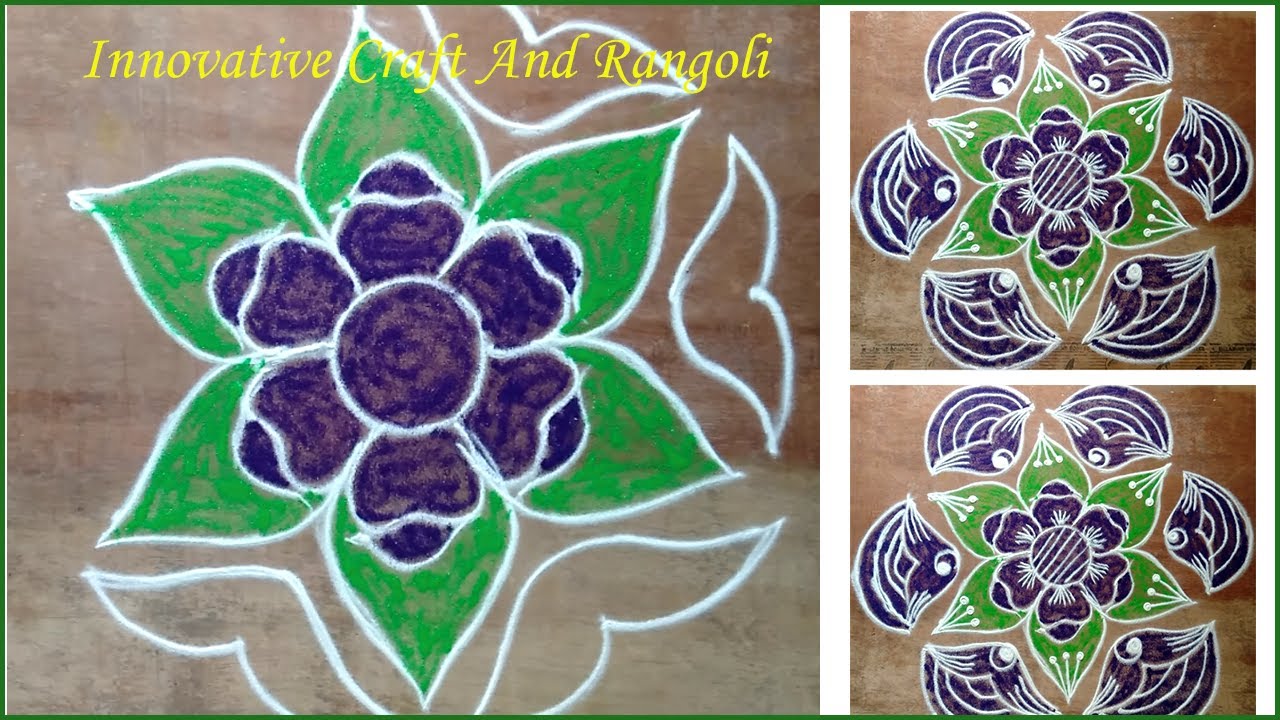 How To Draw Rangoli Designs Simply - Easy Design Rangoli - Daily Use ...