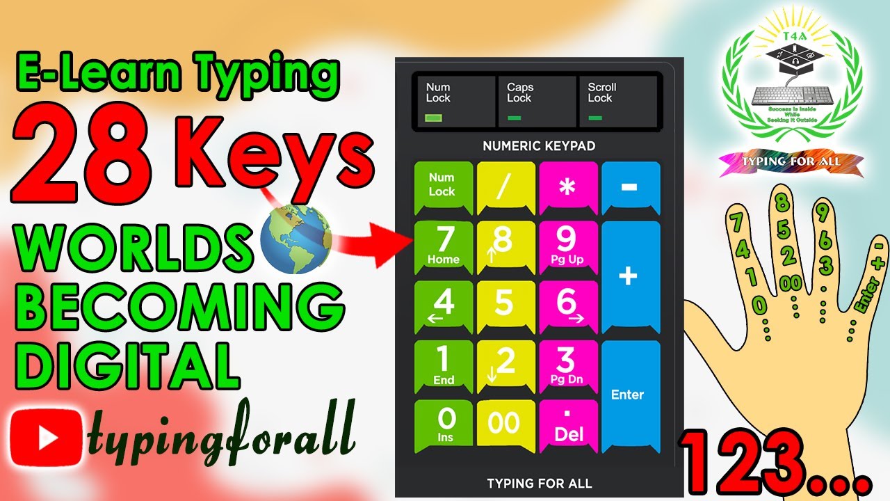 Numeric Keypad | typingforall - YouTube
