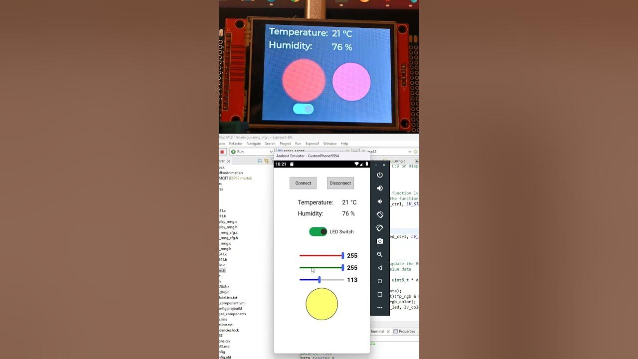 Control Devices Using ESP32 and Android Application using MQTT #esp32 #lvgl #mqtt - YouTube