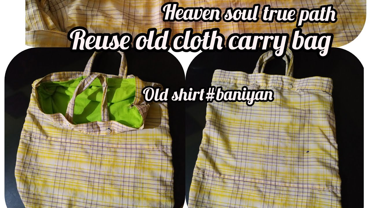 Easy stitching||Reuse idea of old cloth carry bag - YouTube