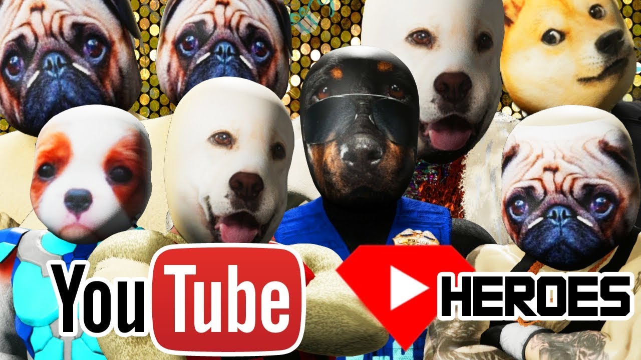YOUTUBER's DOGS (DanTDM/Ali-A/Markiplier) vs. HERO DOGS feat MAX from ...