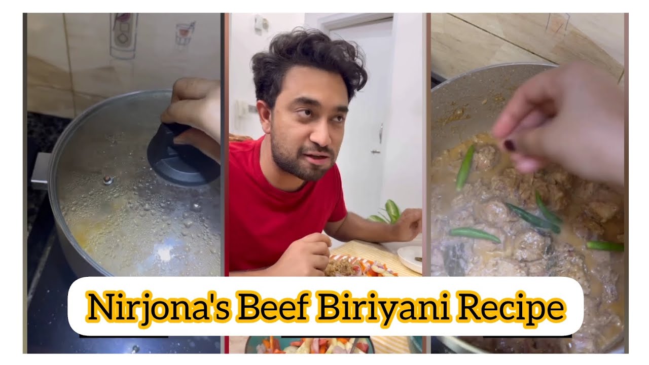 Sajin Ahmed Nirjona। Nirjona's Beef Biriyani Recipe 🥰।বিফ বিরিয়ানি ...