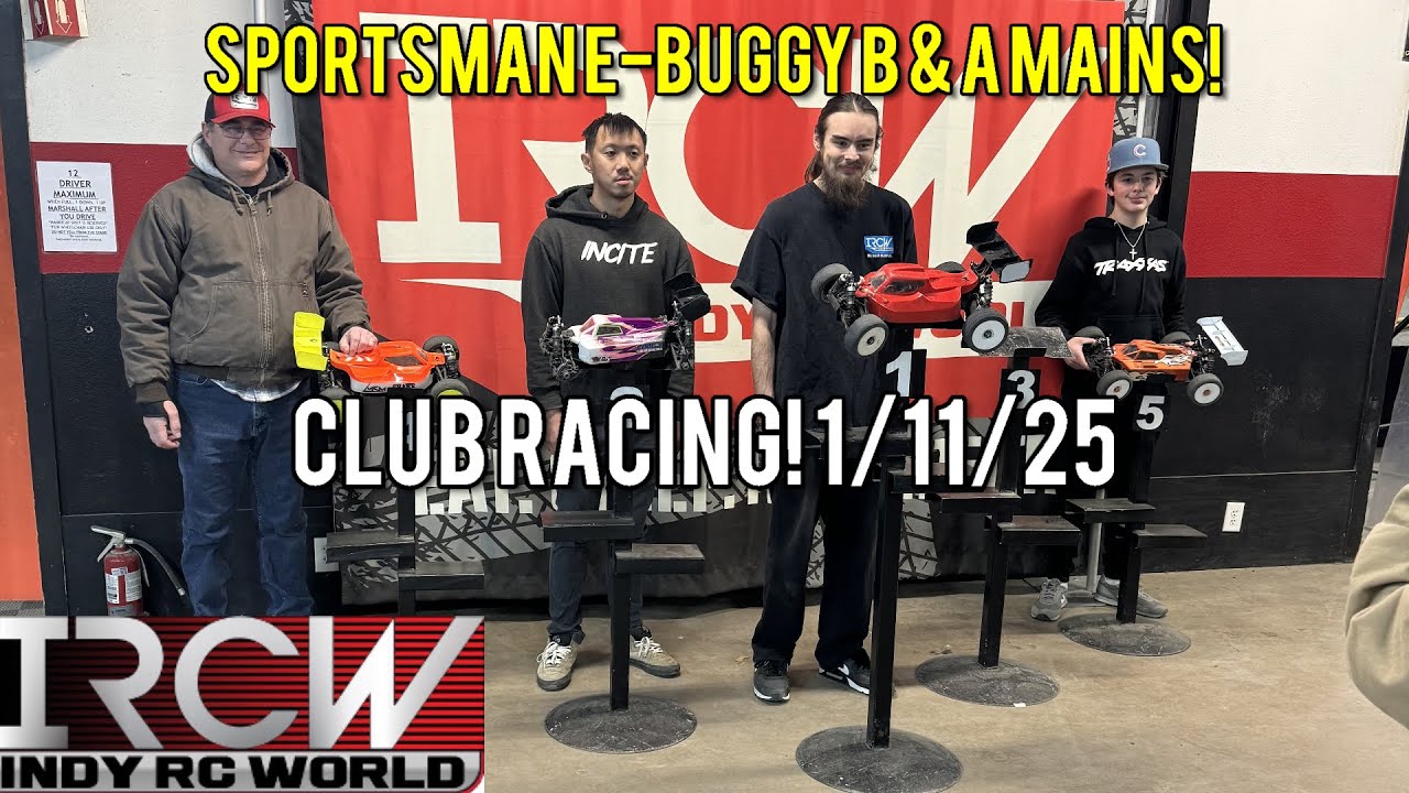 Sportsman E-Buggy B & A Mains at Indy RC World! 1/11/25 - YouTube