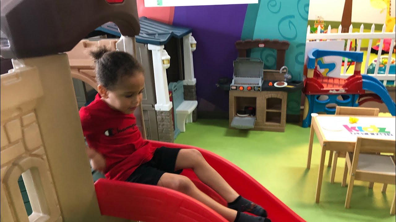 castiel pretend plays in the playground for children - YouTube