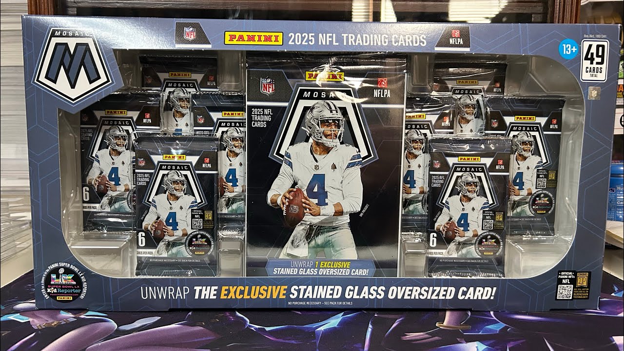 2025 Costco mosaic football box opening.. oversized stain glass cards ...