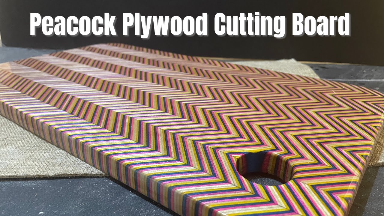 Make This Beautiful Peacock Plywood Cutting Board - YouTube
